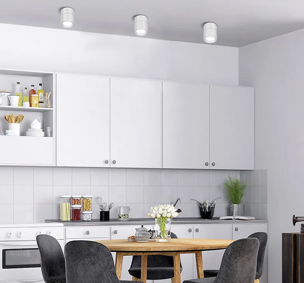 Spot de tavan pliabil si dimabil LED 12W, Smart WiFi, RGB, 3000K-6500K ...