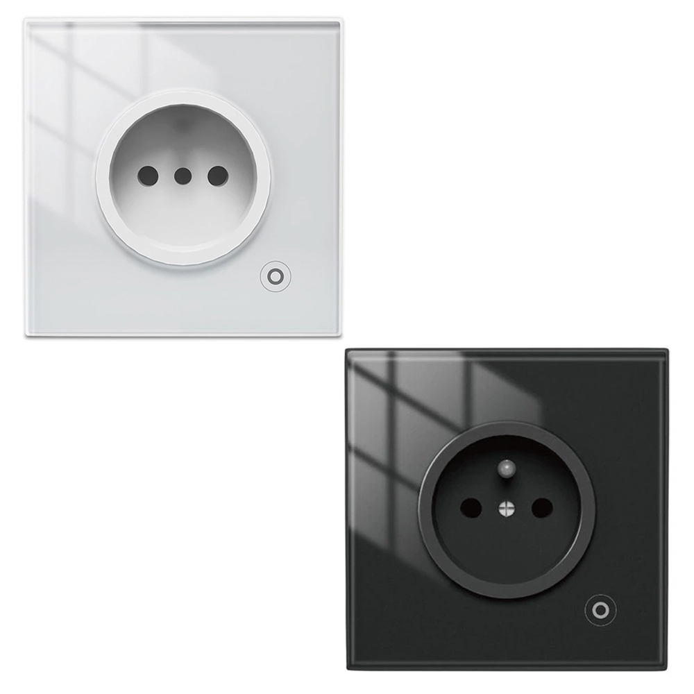 Priza inteligenta Smart WiFi cu panou din sticla, 3000W, compatibila ...