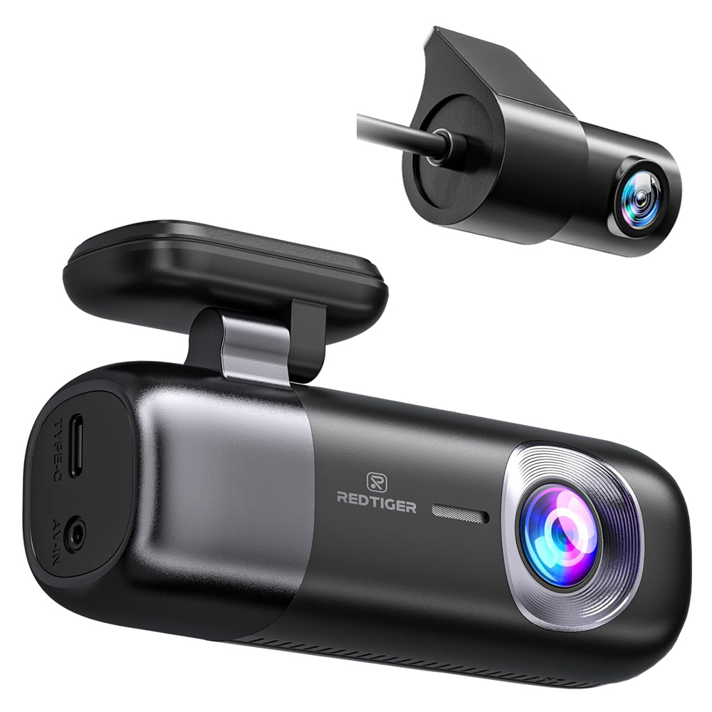 Camera auto de bord duala REDTIGER F9 4K+1080P, WiFi, Night Vision, 170 ...