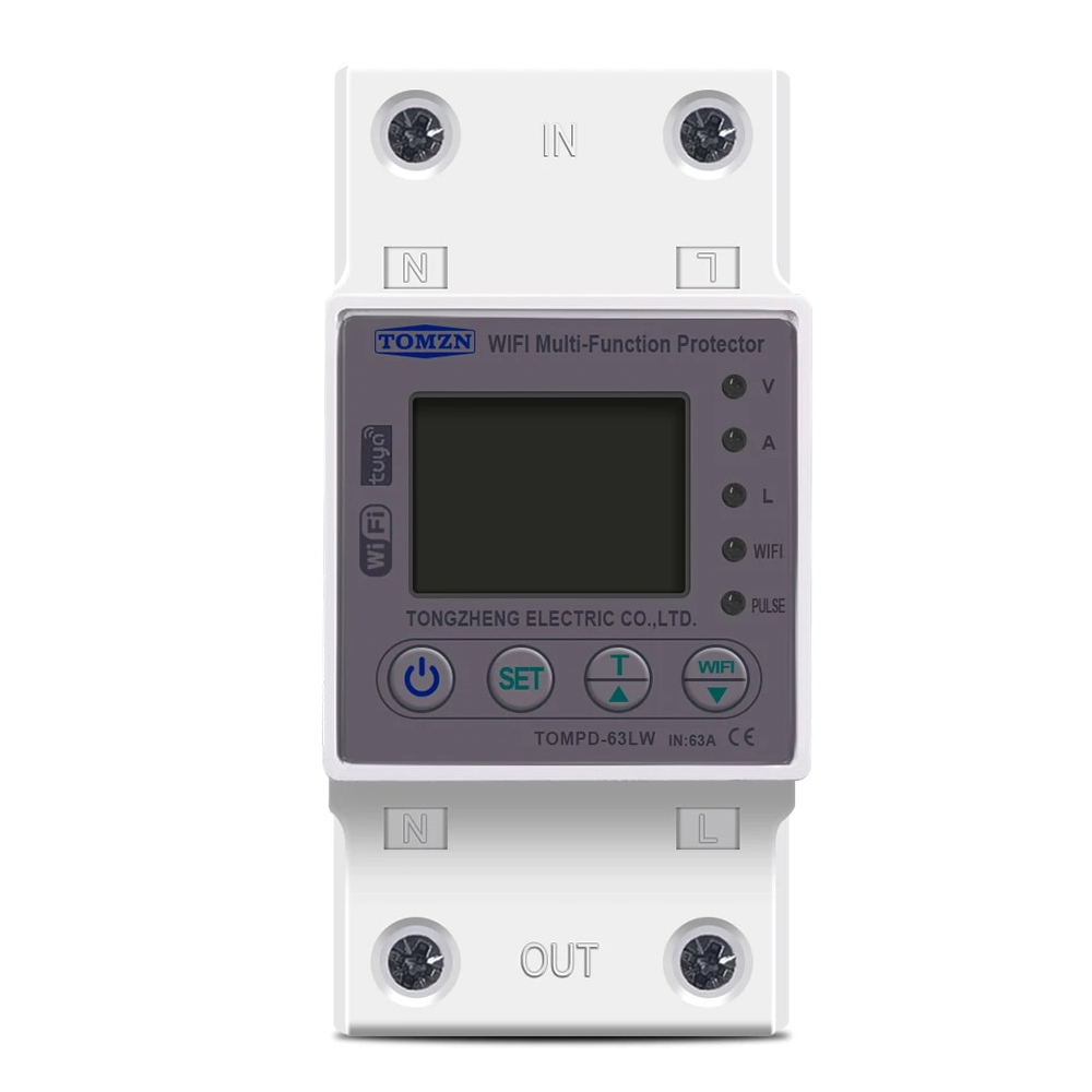 Contor monofazat inteligent WiFi 63A, 110V 220V 50/60Hz, cu functie de ...